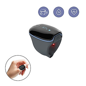 Wellue O2ring Pulse Oximeter - Rechargeable Bluetooth Oxygen Saturation Monitor with Reminder| Wearable O2 Meter Continuous Tracking of Oxygen Level and Pulse Rate with Free APP & PC Software