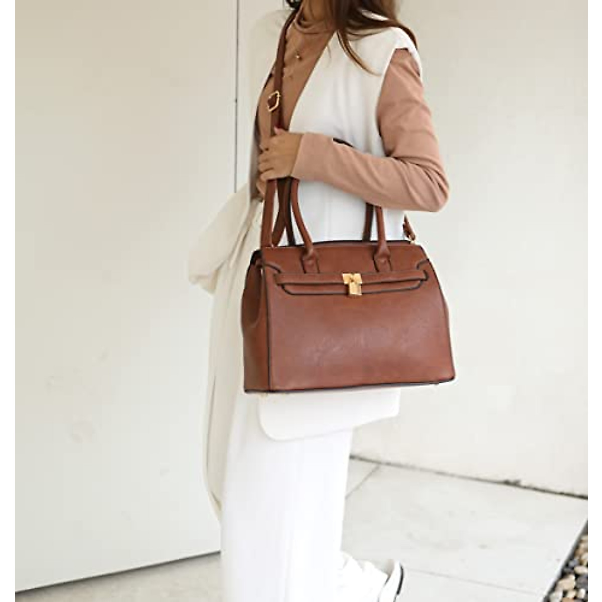 MKF Collection Satchel Bag for Women’s Crossbody Tote Handbag Top-Handle Purse