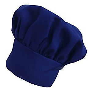 CHEFSKIN Big & Tall 2X XXL Mushroom Chef Hat, Fully Adjustable (Royal Blue)