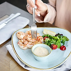 E-far 12-Piece Salad Forks, 6.7 Inches Stainless Steel Fork Set for Home Kitchen Restaurant, Mirror Finish, Dishwasher Safe