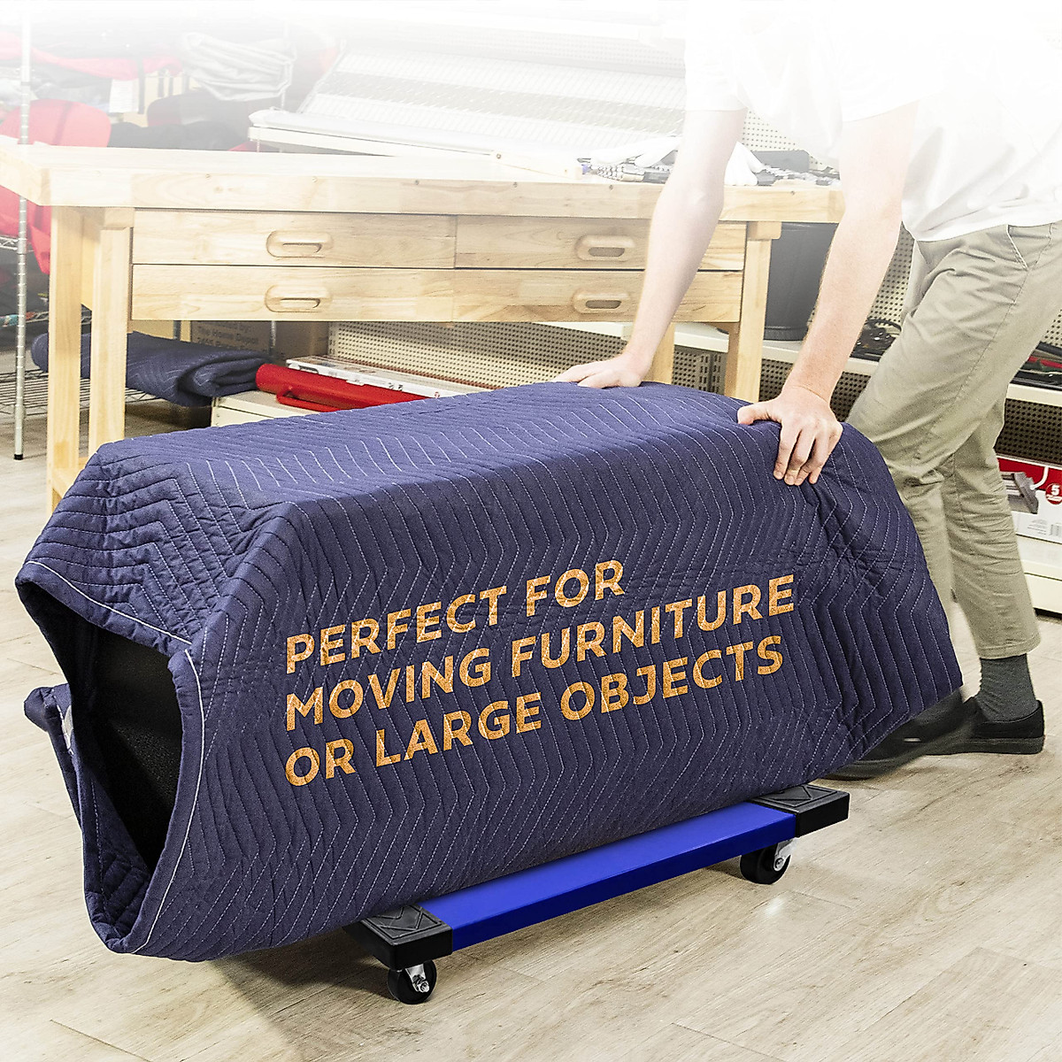 Olympia Tools 1000 Lb Capacity Plastic Furniture Dolly for Moving, 18 x 30 in, Fully Asembled and Ready to Use (Single Pack)