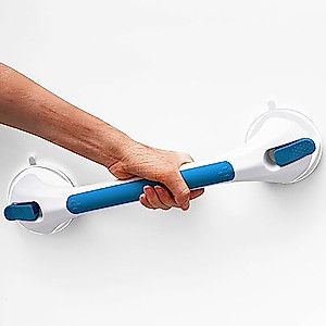 LEVERLOC Shower Grab Bar, Suction Grab Bars for Bathtubs and Showers, Easy to Install Removable Shower Handle for Bathroom Safety Grip for Seniors Elderly, Heavy Duty Handrails Waterproof No Drilling