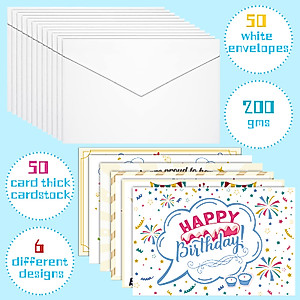 Junkin 24 Set Employee Birthday Cards with Envelopes, Encouragement Work Team Birthday Card Notecard Appreciation Cards for Business Office Colleagues