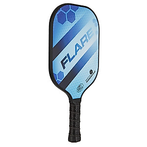 Rally Flare Graphite Pickleball Paddle | Polymer Honeycomb Core, Graphite Hybrid Composite Face | Lightweight | Paddle Cover Included (2-Pack Blue/Red)