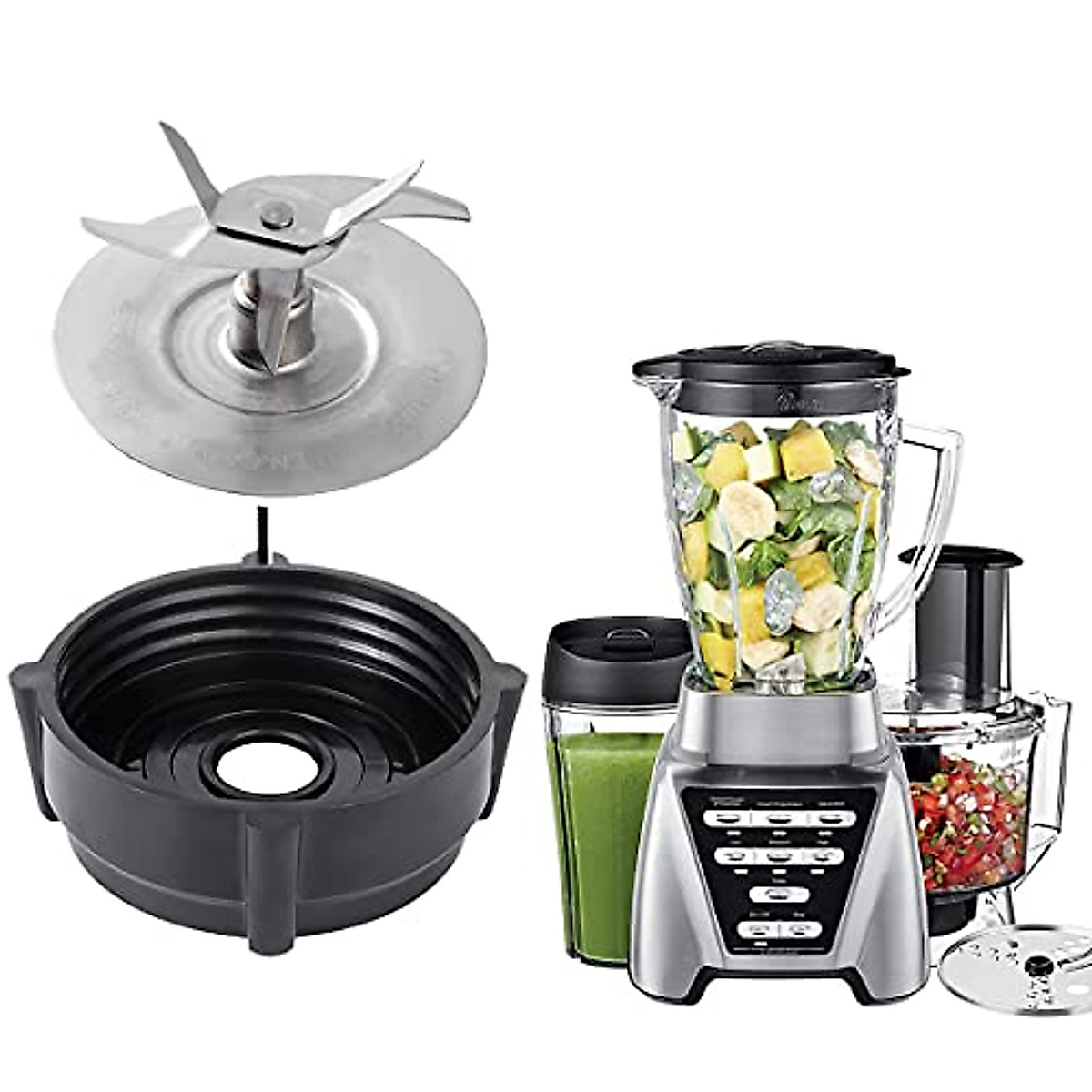 Pro 1200 Blender Blade Replace for Os-ter Pro 1200 Blender with Jar Base Bottom and Rubber O-Ring Gasket for Os-ter Pro 1200 Blender Replacement Parts