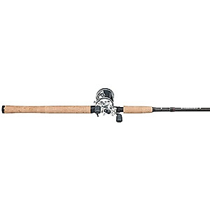 Abu Garcia 8’6” Ambassadeur S Fishing Rod and Reel Baitcast Combo, 1+1 Ball Bearings for Smooth Operation, 8’6” 2-Piece Rod
