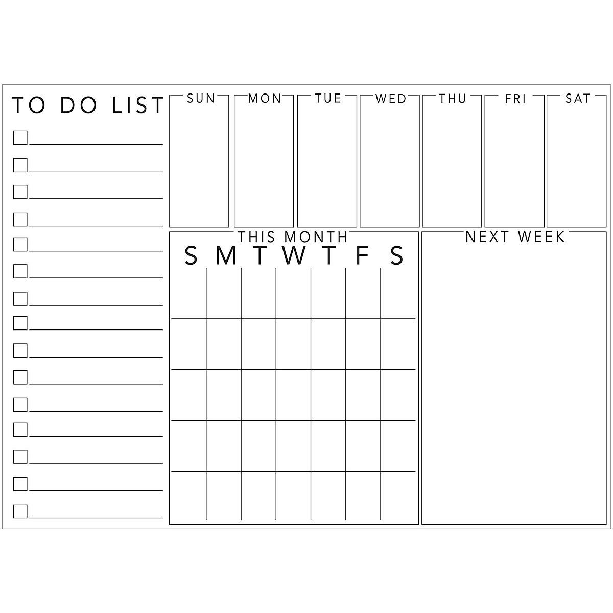Wall Pops WallPops WPE3178 Get Organized Message Board, White & Off-White