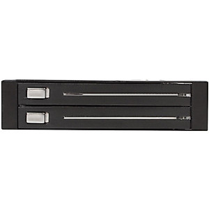 StarTech.com 2 Drive 2.5in Trayless Hot Swap SATA Mobile Rack Backplane - Dual Drive SATA Mobile Rack Enclosure for 3.5 HDD (HSB220SAT25B),Black