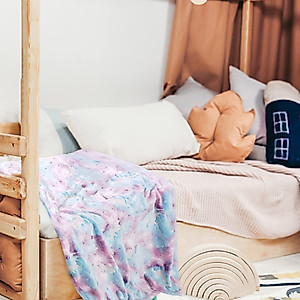 Glow in The Dark Blanket Unicorns Gifts for Girls,Unicorn Party Blankets,Luminous Girls Toys,Soft Kids Blankets,for 1-10 Year Old Girl Birthday Christmas Halloween Thanksgiving Easter Gifts,60 x 50in