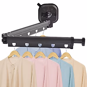 Clothes Drying Rack, Laundry Drying Rack, Wall Mounted Drying Rack, Collapsible Hanging Organize, Suction Cup Retractable Drying Rack Clothing for Balcony Laundry Bathroom