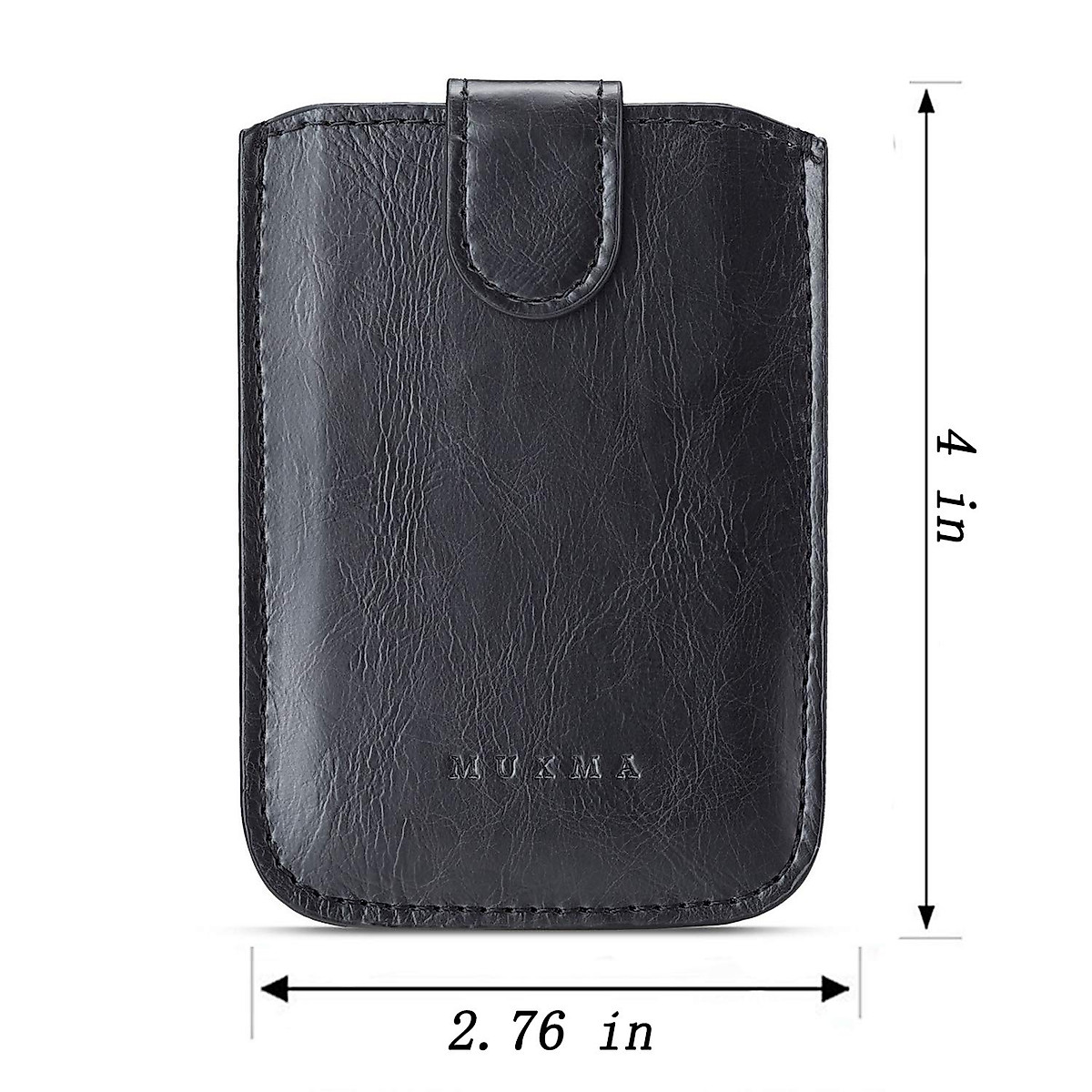 MUMUGUO Card Holder for Back of Phone,Pu Leather RFID Blocking 5 Pull Credit Card Cash Cell Phone Wallet Pocket Stick on Back iPhone