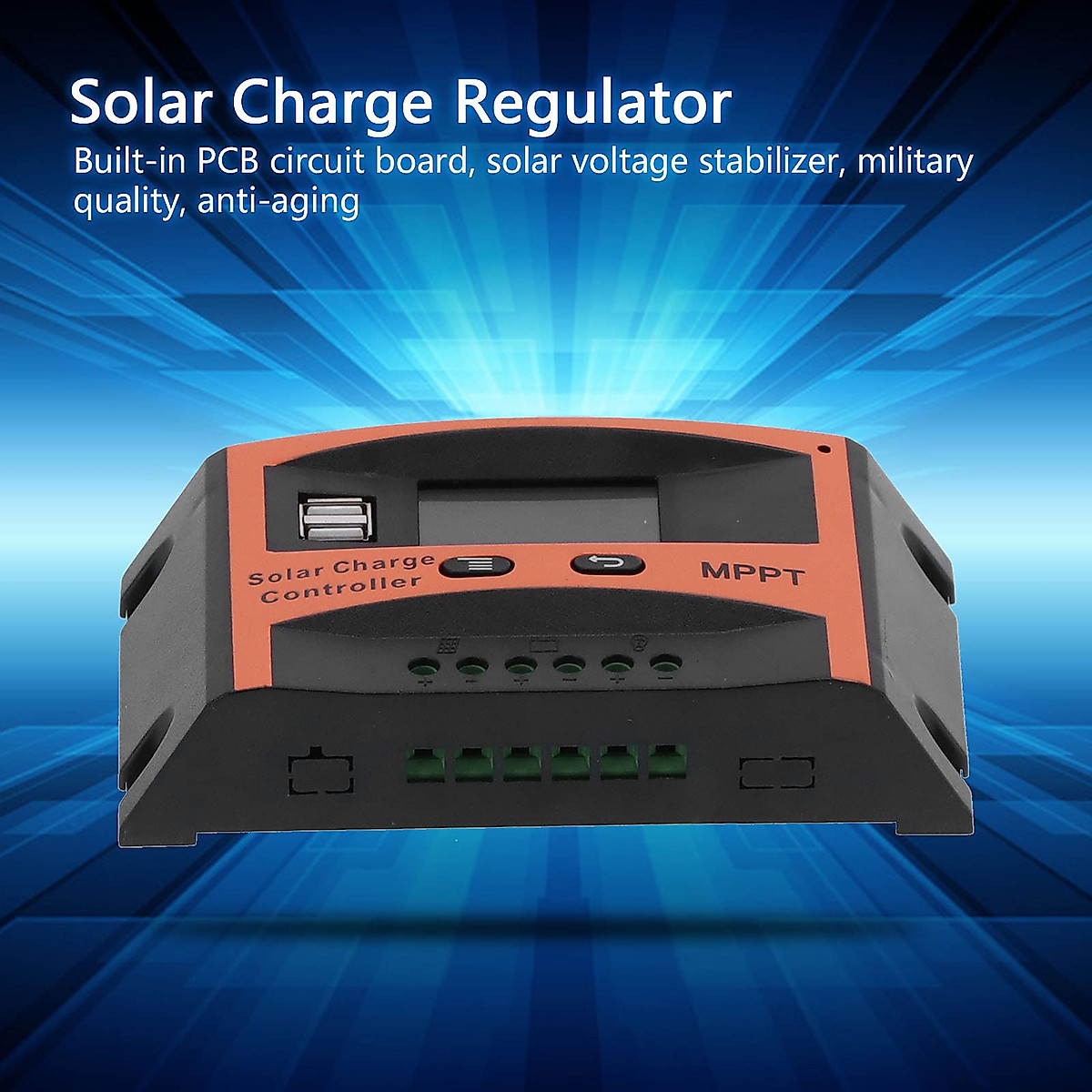 Solar Panel Battery Regulator, Solar Controller, Solar Intelligent Regulator Panel Battery Photovoltaic, Renewable Energy Controllers (20A)