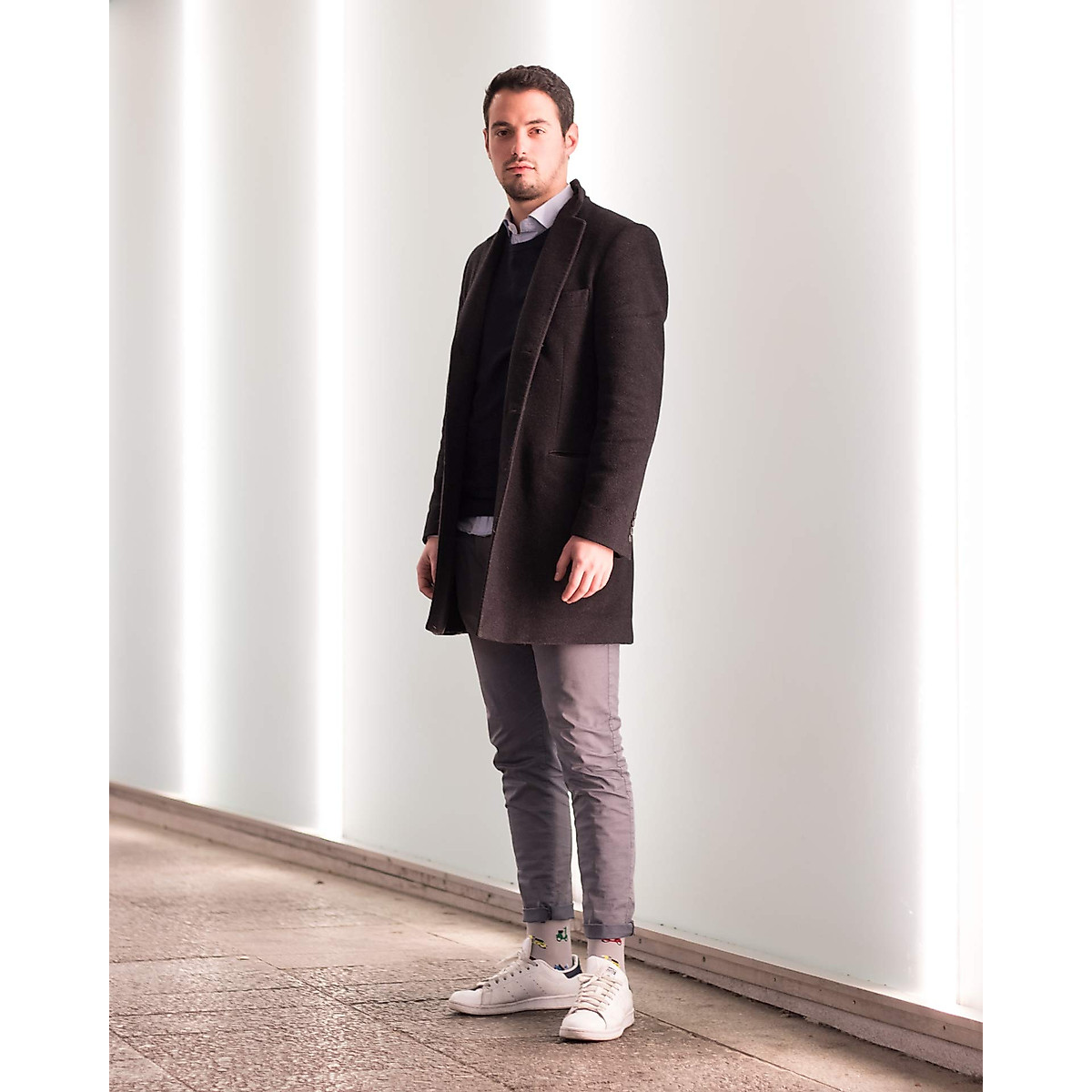 Roits Women's Vespa Gray Socks 6-9 - Fun Motorbike Patterned Cool Funny Happy Colorful Gift Funky Design Apparel Accessories