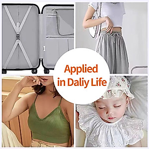 XKDOUS Elastic Band for Sewing, 1/4 Inch 40 Yards White Knit Elastic Bands High Elastic Cord for Sewing Waistband and Pants Waist