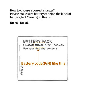NB-4L USB Charger for Canon PowerShot SD750 SD780 is SD1000 SD1100 is SD1400 is A2200 A3100 is, IXY Digital 60, IXUS 220 HS, Digital IXUS 70 Camera and More