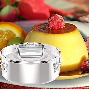 Flan Mold with Lid, Stainless Steel Flan Pan for Instant Pot 6QT(3QT, 8QT Avail) - Flanera Flan Maker Come with Rack and Spatula
