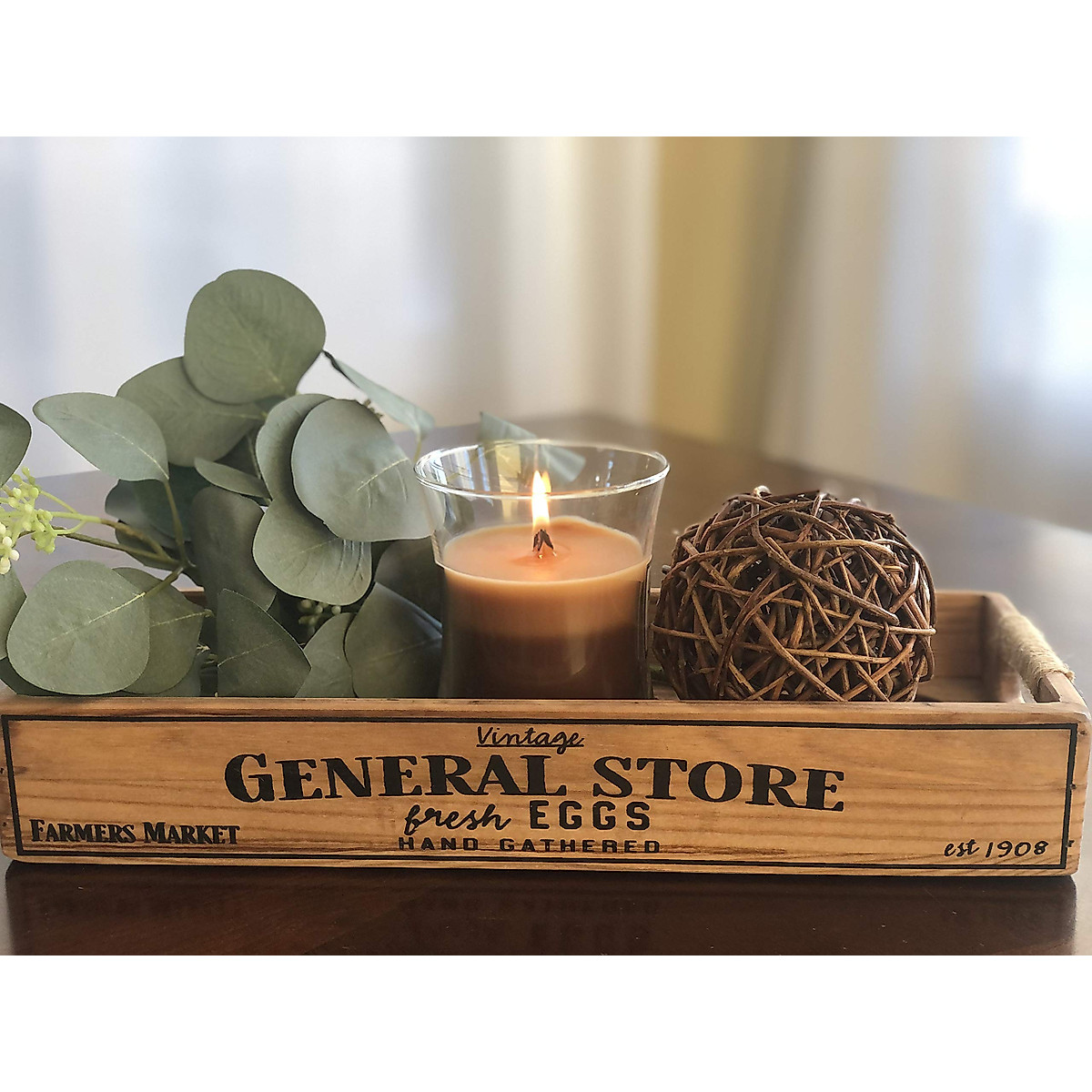 Wooden Egg Holder crate storage box rustic farmhouse decor for one dozen (12) eggs