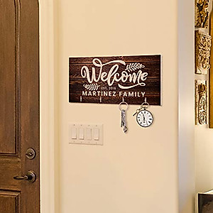 Personalized Wood Key Hook for Couple Mr Mrs| Custom Wall Key Rack Ring Holder Hanger for Wedding Gift | Gifts for Housewarming | New Home Décor | C01D07