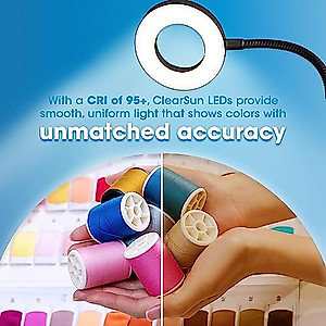 OttLite Capture Clip-On LED Selfie Ring Light for Desks - Conference Lighting for Remote Working, Tiktok, Content Creators & Zoom Meetings - ClearSun LED Technology - Dimmable with 3 Color Modes