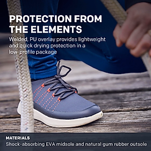 Grundéns Women's Sea Knit Boat Shoe | Lace-Up, Water-Resistant, Anchor, 8.5