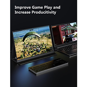 MAGICRAVEN 165Hz Portable Gaming Monitor, 16" 1920x1200 500 Nits Laptop Monitor, Second Computer Display with Speakers, Dual Screen Travel Monitor for PC Phone PS5/4 Xbox Switch