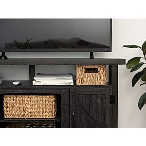 StorageWorks Handwoven Storage Baskets, Water Hyacinth Wicker Baskets for Organizing, Set of 3 (1PC Large, 2PCS Medium)