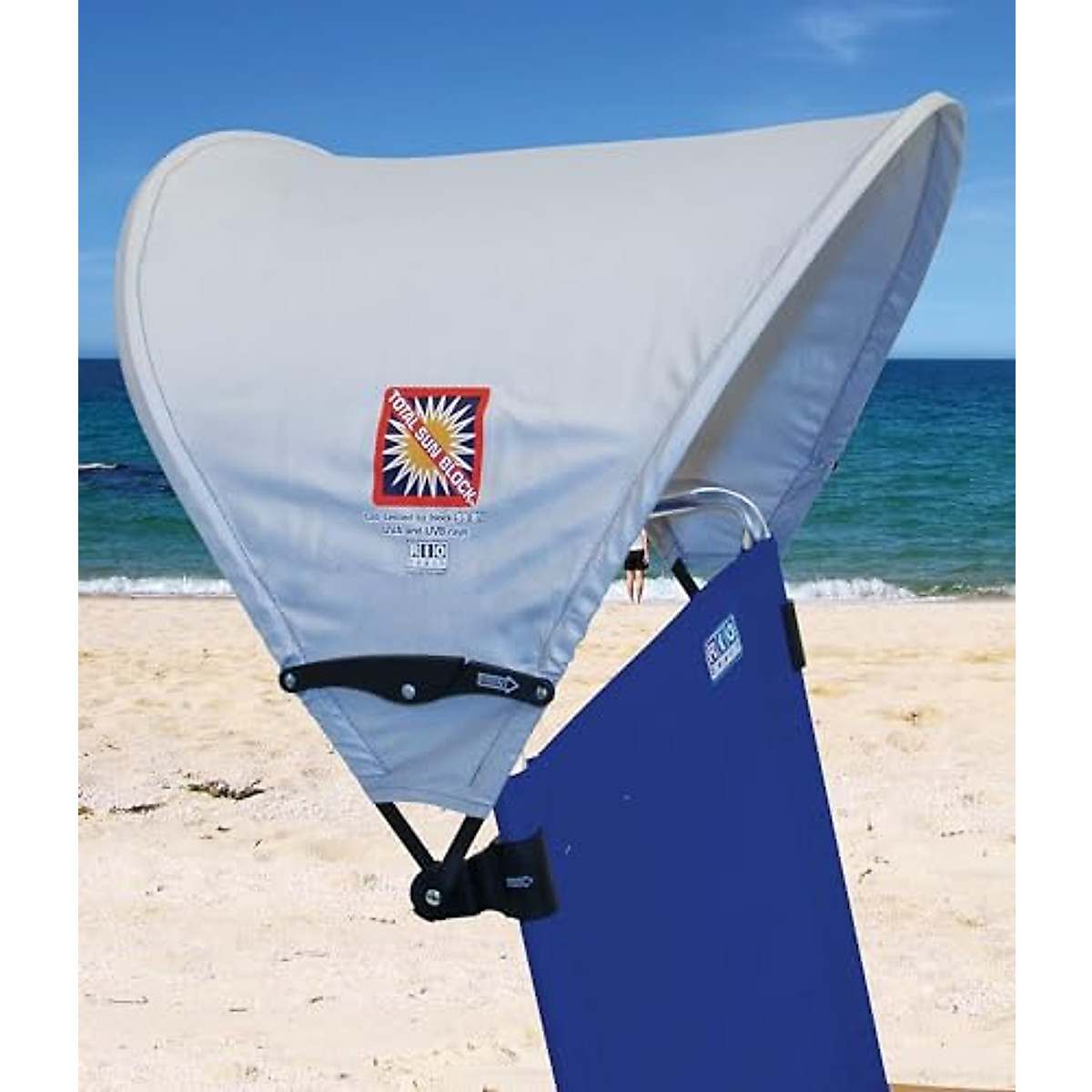 Rio Beach MyCanopy Personal Chair Sun Shade with Total Sun Block, Grey