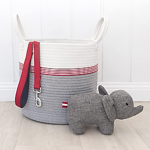 Plush Dog Toy for Chewers -Eric The Elephant- Soft, Durable, Squeaky & Tough - Cute Stuffed Pet Chew Toy for Small & Medium Dog Breeds & Puppies by Louie Living - Ideal Gift for Pet Owners