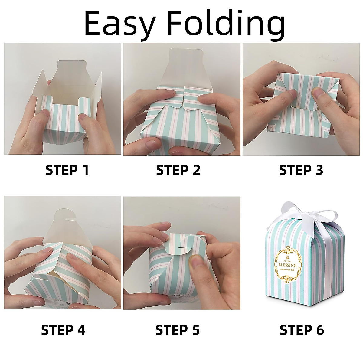 iyunchao Pink Party Favor Boxes 4.5x3.15x3.15 Inch (50 Pack), Treat Boxes Party Favors for Birthday Party Wedding Baby Shower, Cute Cookie Box for Kids Boys Girls