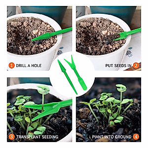 MICALOR Auger Drill Bit for Planting Set of 4, Garden Ground Earth Spiral Drill Bit for 3/8" Hex Drive Drill, Easy Bulb Auger for Post Hole Digger Flowers