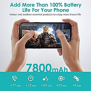 AONIMI Battery Case for iPhone 12 Pro Max, 7800mAh Portable Protective Charging Case for iPhone 12 Pro Max Extended Backup Ultra Rechargeable Battery Pack External Charger Case(6.7inch)-Black