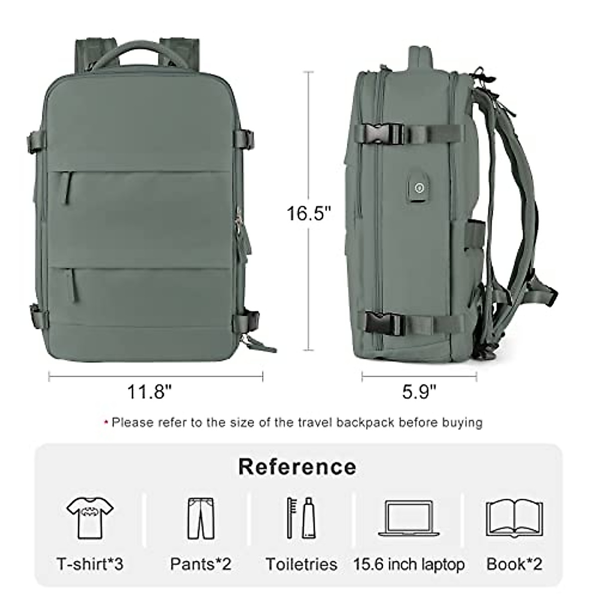coofay Travel Backpack For Women Men Airline Approved Carry On Backpack Flight Approved Waterproof Sports Luggage Backpack Casual Daypack Small Hiking Backpack