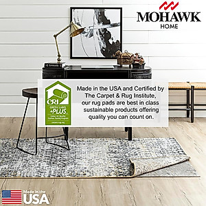 Mohawk Home 3' x 12' Non Slip Rug Pad Gripper 1/4 Thick Dual Surface Felt + Rubber Gripper - Safe for All Floors, Brown