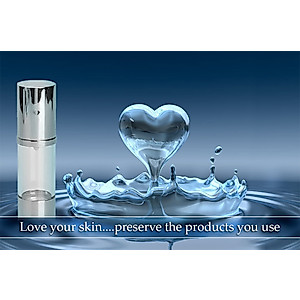 Sterile Airless Pump Container - 1oz Refillable Travel Pump Bottle for Makeup, Serums & Creams - Lightweight, Shockproof & Leakproof - BPA Free