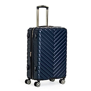 Kenneth Cole REACTION Madison Square Lightweight Hardside Chevron Expandable Spinner Luggage, Navy, 2-Piece Set (20" & 28")