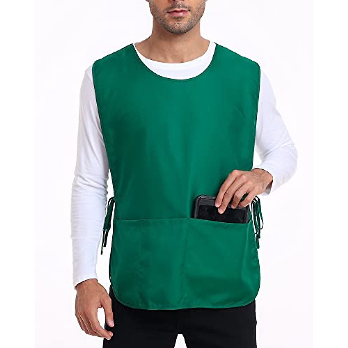 Xeoxarel Unisex Cobbler Apron with 3 Pockets, Universal Apron for Women or Men Vest Black