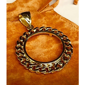 TEX 14k Yellow Gold Pendant, 1/2oz US American Eagle Coin, Approx 25g