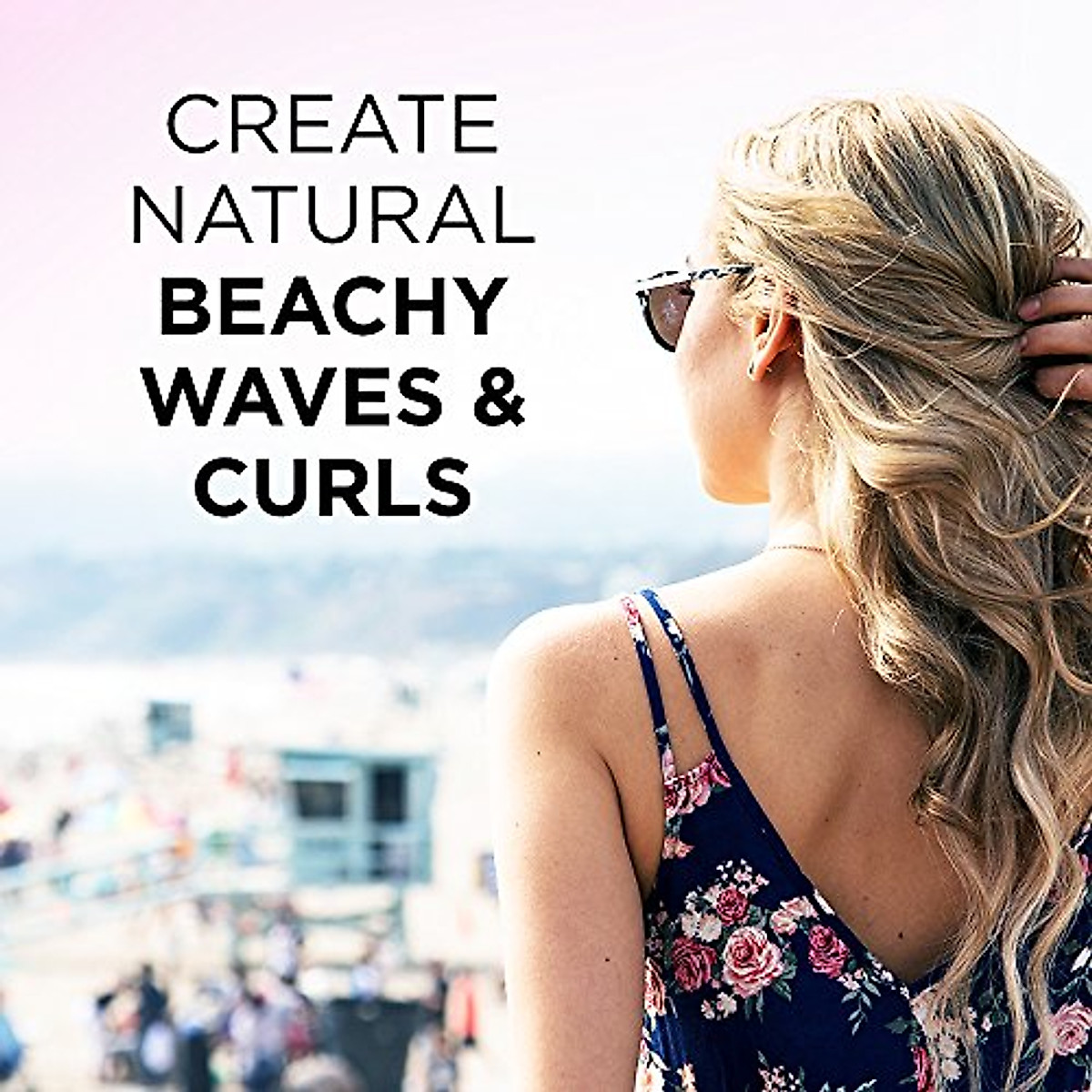 INFINITIPRO BY CONAIR Tourmaline Ceramic 1-Inch to 1/2-Inch Curling Wand, Tapered wand produces beachy waves