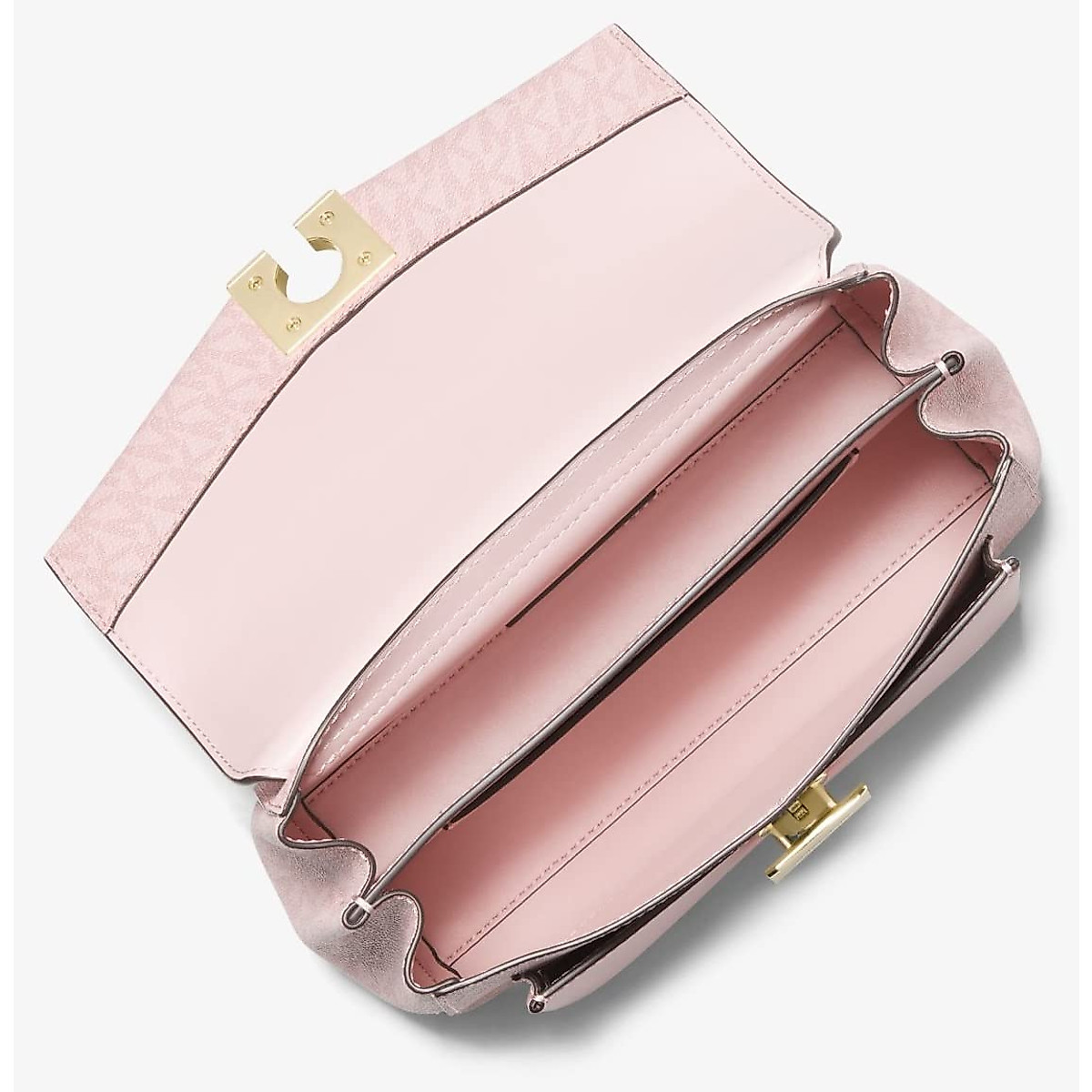 Michael Kors Lita Medium Logo Crossbody Bag, Dark Powder Blush