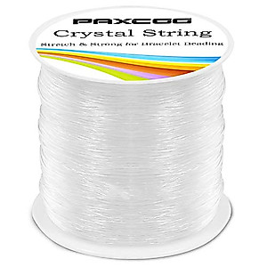 Paxcoo 0.8mm Elastic String, Stretchy Bracelet String Crystal String Bead Cord for Bracelet, Beading and Jewelry Making (120m)