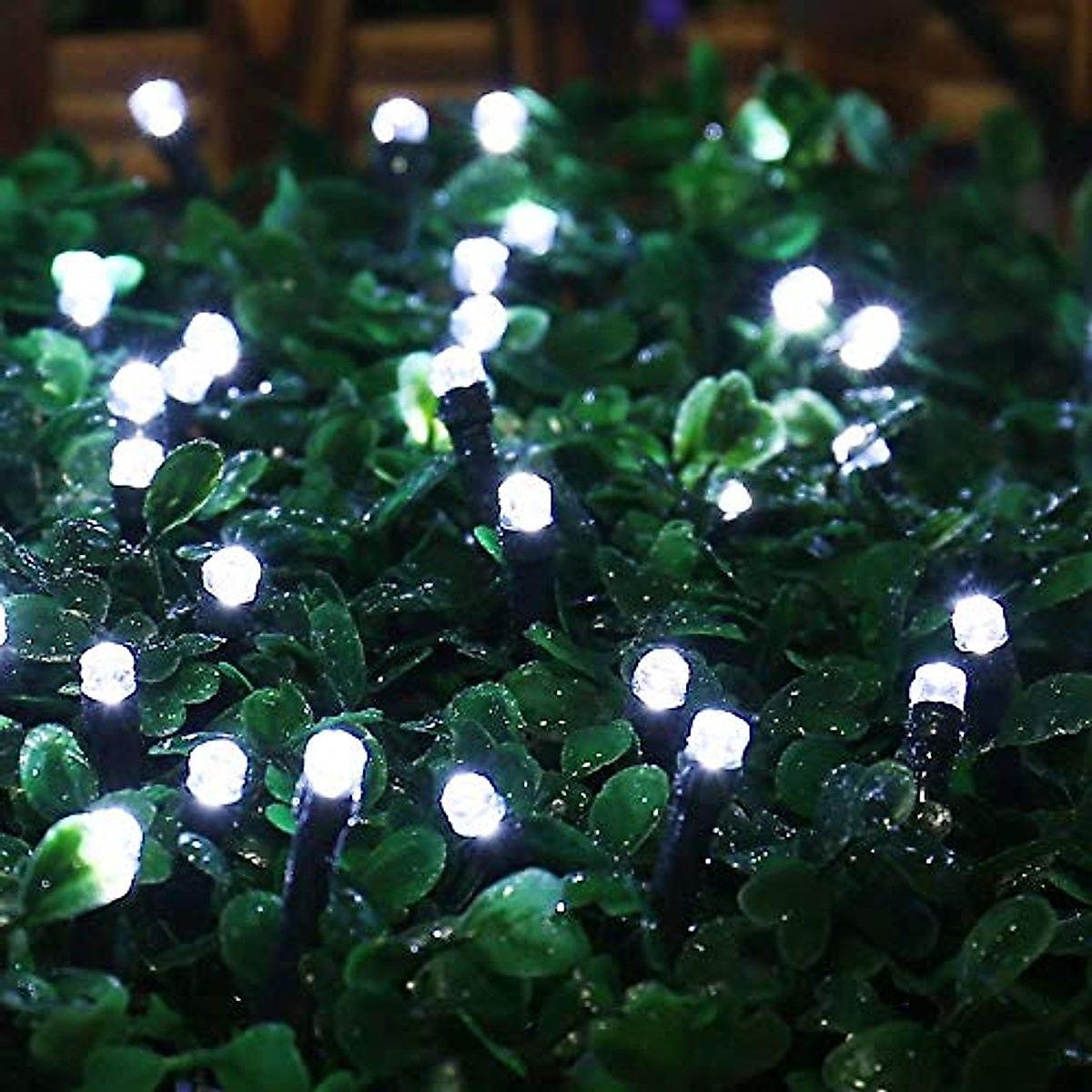 Flacchi White Christmas Lights 82Ft 200 LED Timer 8 Modes Low Voltage String Lights Indoor Outdoor