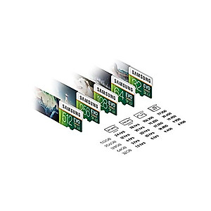 SAMSUNG ELECTRONICS EVO Select 256GB MicroSDXC UHS-I U3 100MB/s Full HD & 4K UHD Memory Card with Adapter (MB-ME256HA)