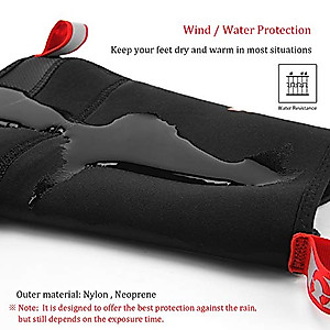CXWXC Cycling Shoe Covers Neoprene Waterproof,Winter Thermal Warm Full Bicycle Overshoes for Men Women,Road Mountain Bike Booties