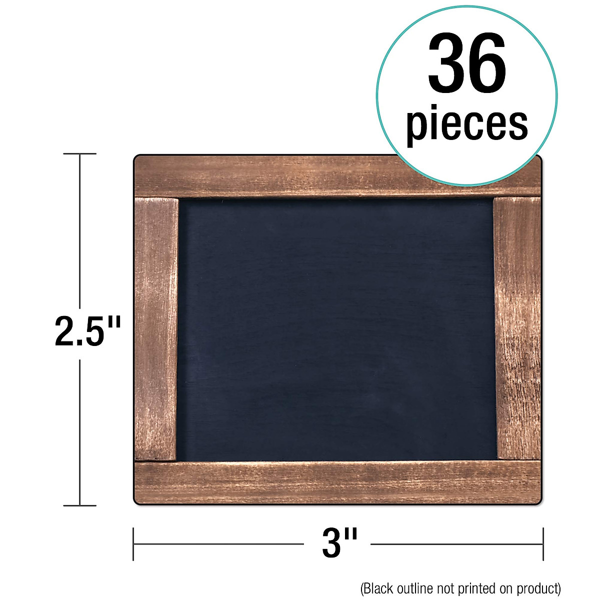 Schoolgirl Style - Industrial Chic | Chalkboards Colorful Cut-Outs, Classroom Décor, 36 Pieces, Multi (120546)