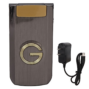 GUPE Senior Cell Phone, 3D Keys US Plug 100 to 240V Unlocked Flip Phone for Daily Use (Tarnish Color)