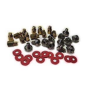 36 PCS - 6/32" Male x 6/32" Female Brass Motherboard Standoff + Screw + Washer