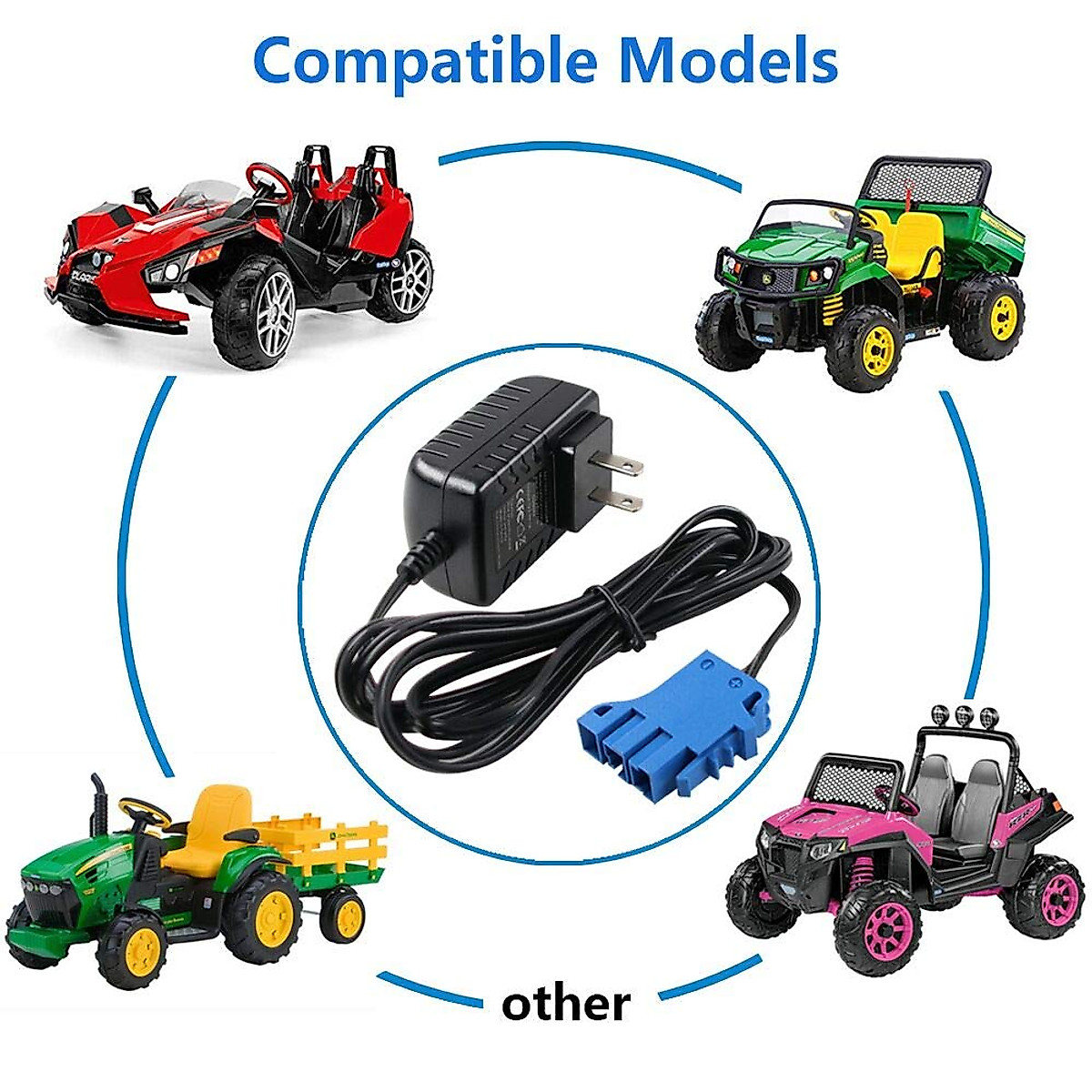 12V Charger for Peg Perego Battery, Peg Perego Power Supply, Peg Perego Battery Charger