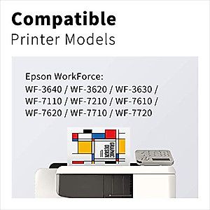252XL LemeroUexpect Remanufactured Ink Cartridge Replacement for Epson 252XL 252 XL T252XL Ink Combo Pack for Workforce WF-3640 WF-7620 WF-7720 WF-3620 WF-7610 Printer Black Cyan Magenta Yellow, 5P