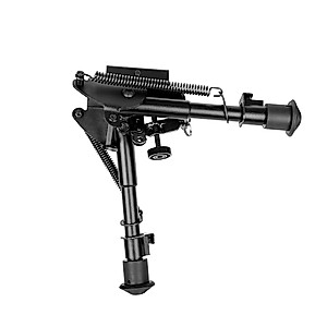 6-9 Inches Bipod Tactical Airsoft Rifle Hunting Bipod Weaver Quad Rail Mount Sling Stud Swivel Picatinny Slot Adaptor 20mm Bipod Adapter