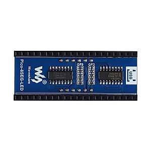 waveshare 4-Digit 8-Segment Display Module for Raspberry Pi Pico Embedded 74HC595 Driver SPI-Compatible Comes with Raspberry Pi Pico C/C++ and MicroPython Demo